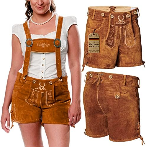 Authentic Bavarian Lederhosen - Ladies Octoberfest Outfit - Damen ...