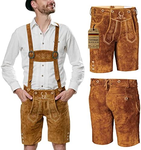 Authentic German Lederhosen: Bavarian Trachten for Men, Oktoberfest ...