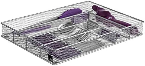 Organize Your Kitchen Drawers with the Mindful Mesh Silver Tray - UTECHPIA