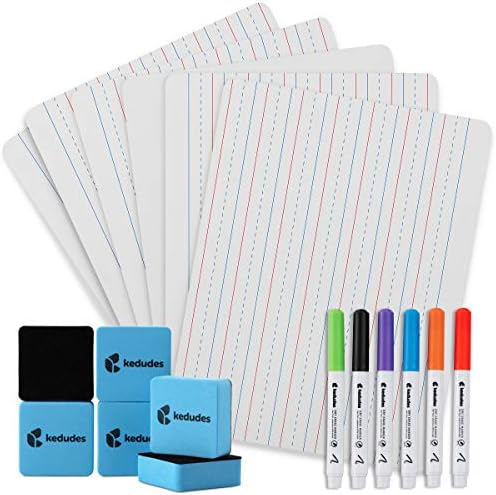 "Ultimate 6-Pack Dry Erase Boards: Lined, Blank & Streak-Free for Kids ...