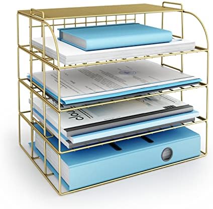 "Organize Your Desk with 4-Tier Paper Tray & Accessories" - UTECHPIA