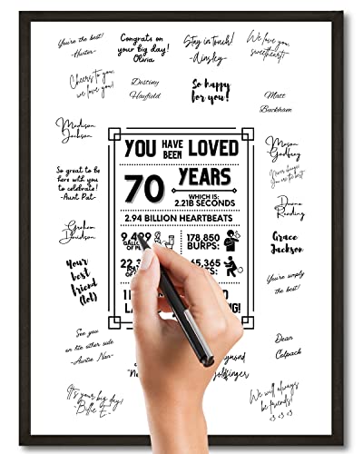 Funny 70th Birthday Decorations: Hilarious Gifts, Sign in Poster (11x17 ...