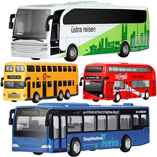 Exciting Pull Back London Bus Set for Kids 3-8 - Friction Powered Die ...