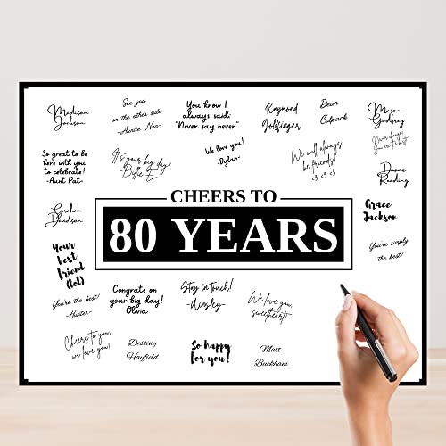 Exciting 80th Birthday Signing Board for Men or Women - UTECHPIA