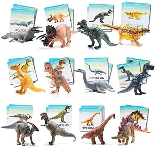 "Roaring Dinosaur Set: 12 Realistic Toys & 24 Memory Cards" - UTECHPIA
