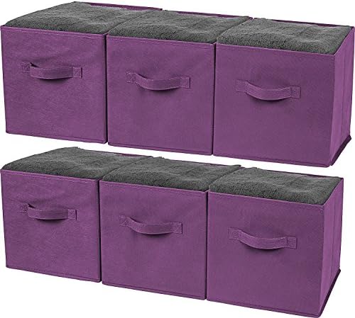 "Organize and Save with 6-Pack Purple Foldable Cubes" - UTECHPIA