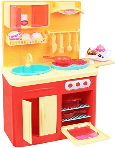 Immersive 18" Doll Kitchen Play Set - Lights, Sounds, and Accessories ...