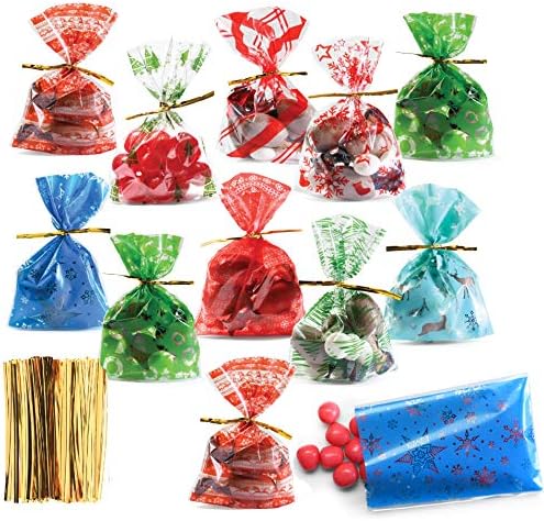 Winter Wonderland Candy Bags - 100 Festive Treats in 10 Designs - UTECHPIA